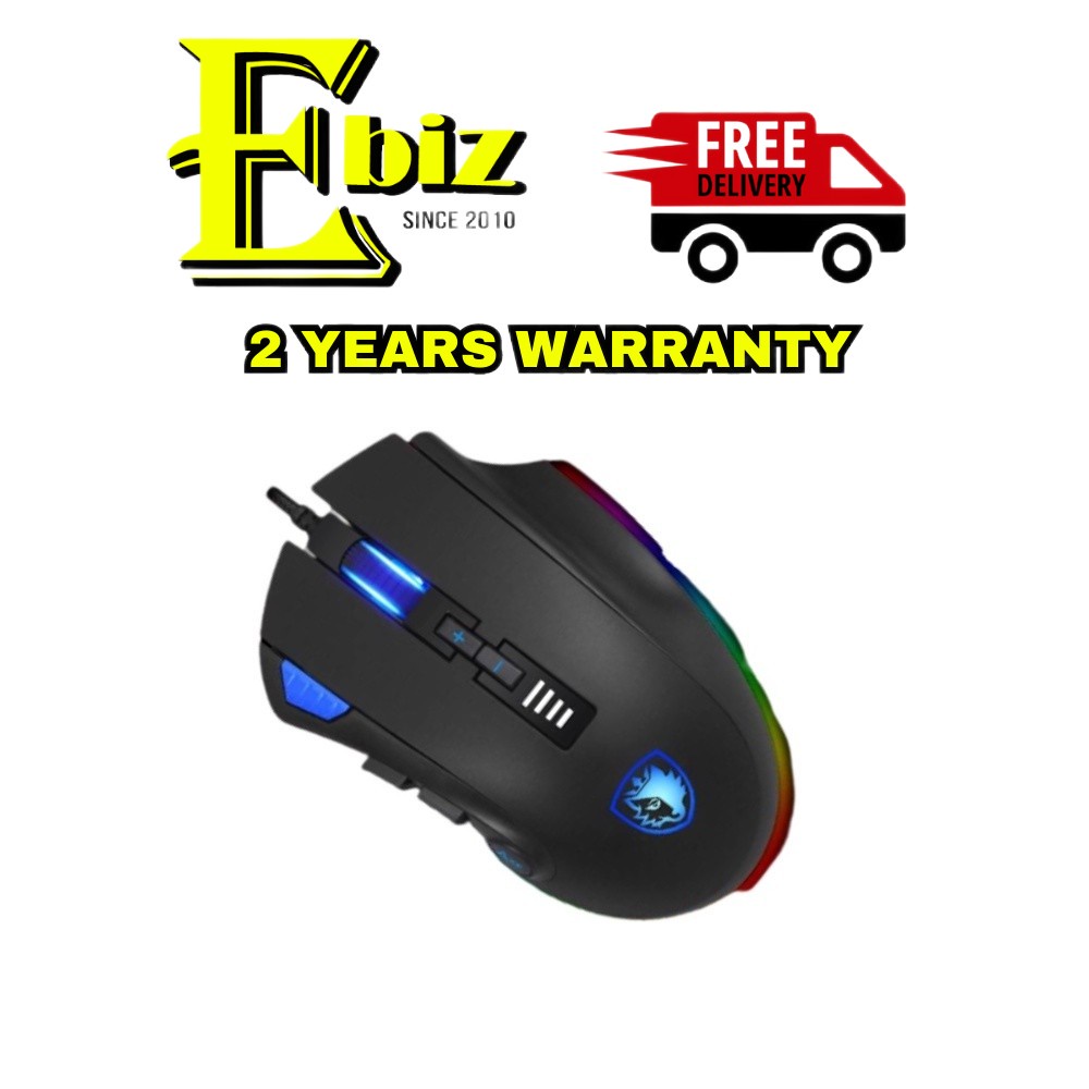 SADES AXE RGB FPS GAMING MOUSE WITH 5 EXTRA CUSTOMIZED BUTTONS | Shopee ...