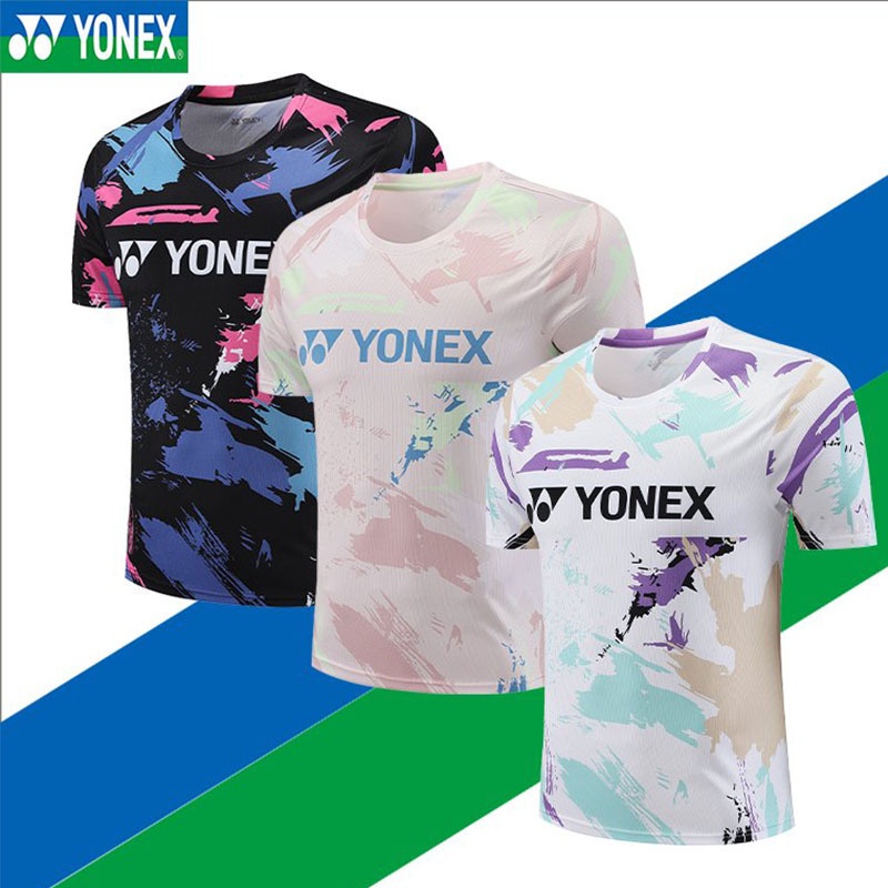 New Yonex Badminton Jersey Men's and Women's Breathable Short Sleeve Top Women's Quick Drying ...