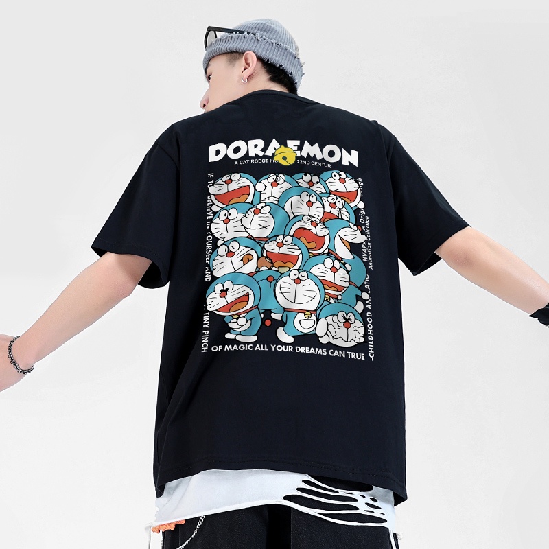 M-5XL Men's Oversized T-shirt 2024 Japanese style Doraemon printed ...