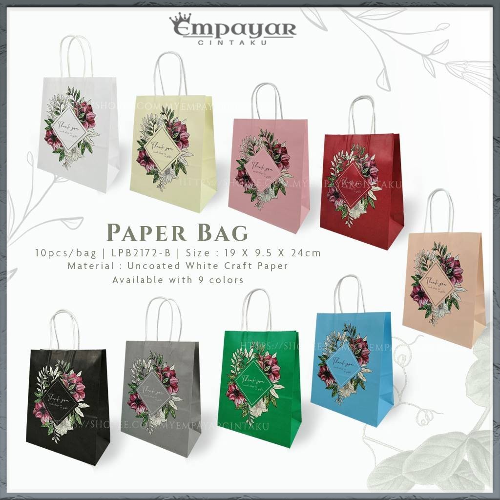 10PCS -Paper Bag/Paper Bag Doorgift/Paper Bag Goodies/ Doorgift/Wedding ...