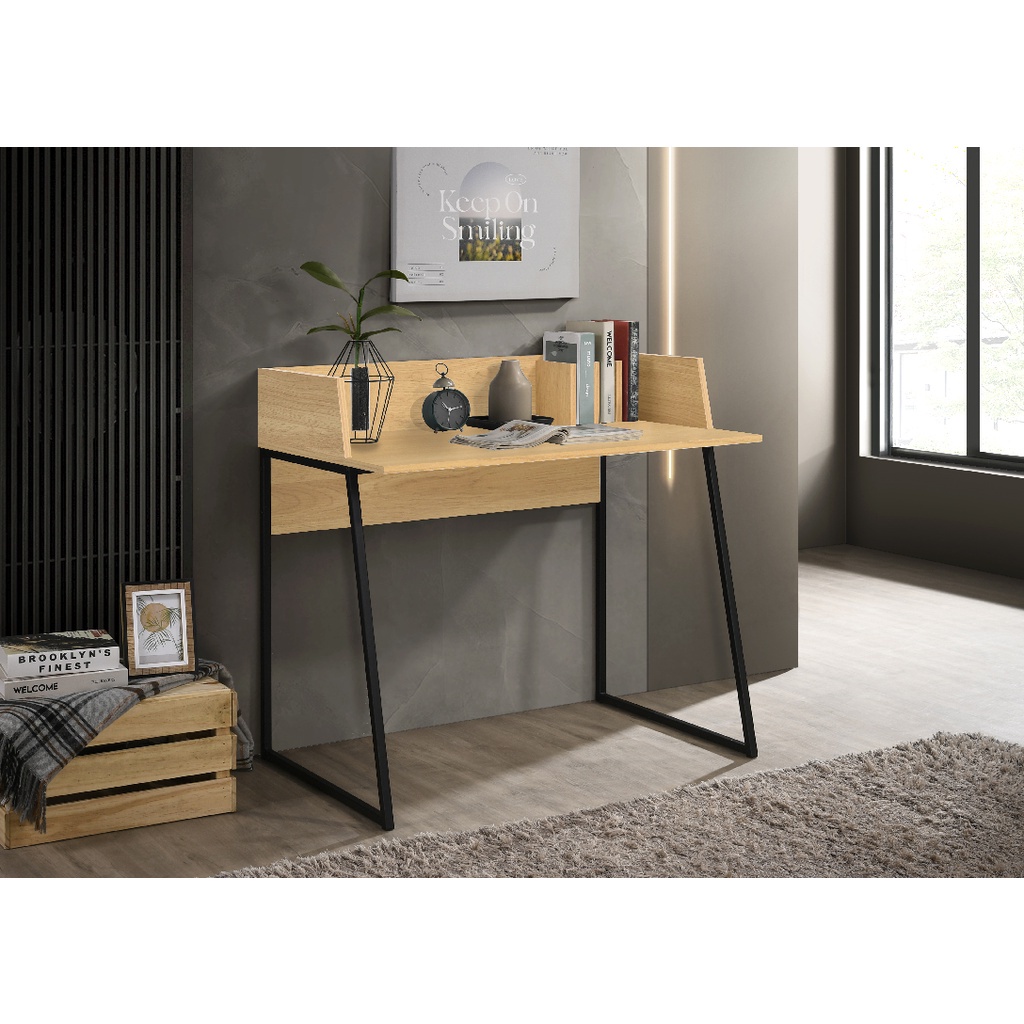 MAXI Natural Study Table With Shelf Study Desk Console Table Meja ...