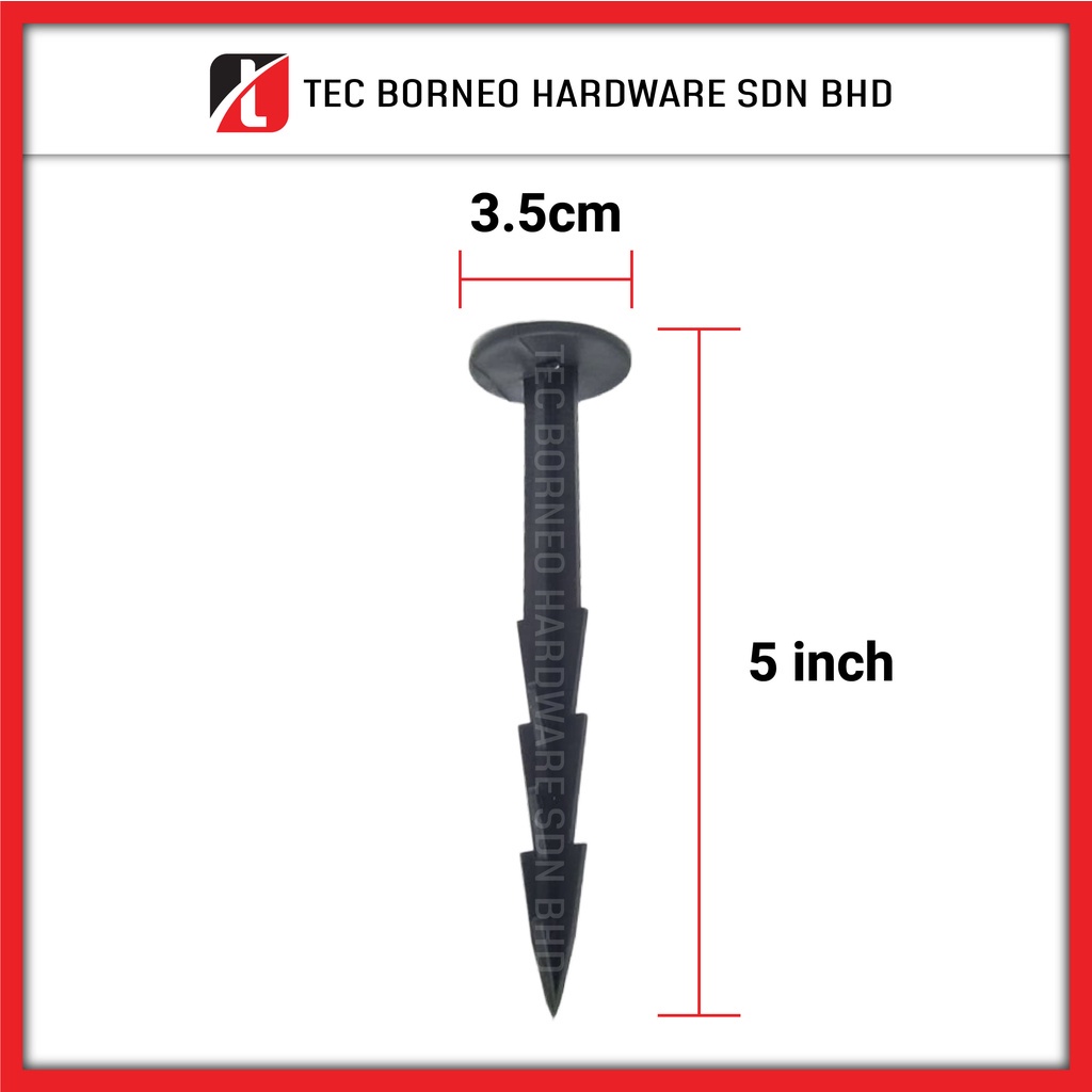 TEC 5'' Paku/Pin Weedmat Weed Control Mat Silvershine Pegs Anchor Pin ...