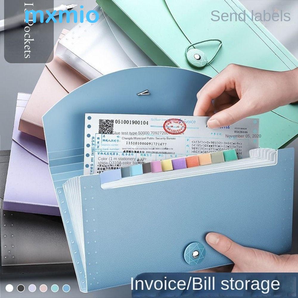 MXMIO Accordion File Folder Portable Receipt Bill Storage Tax Item ...