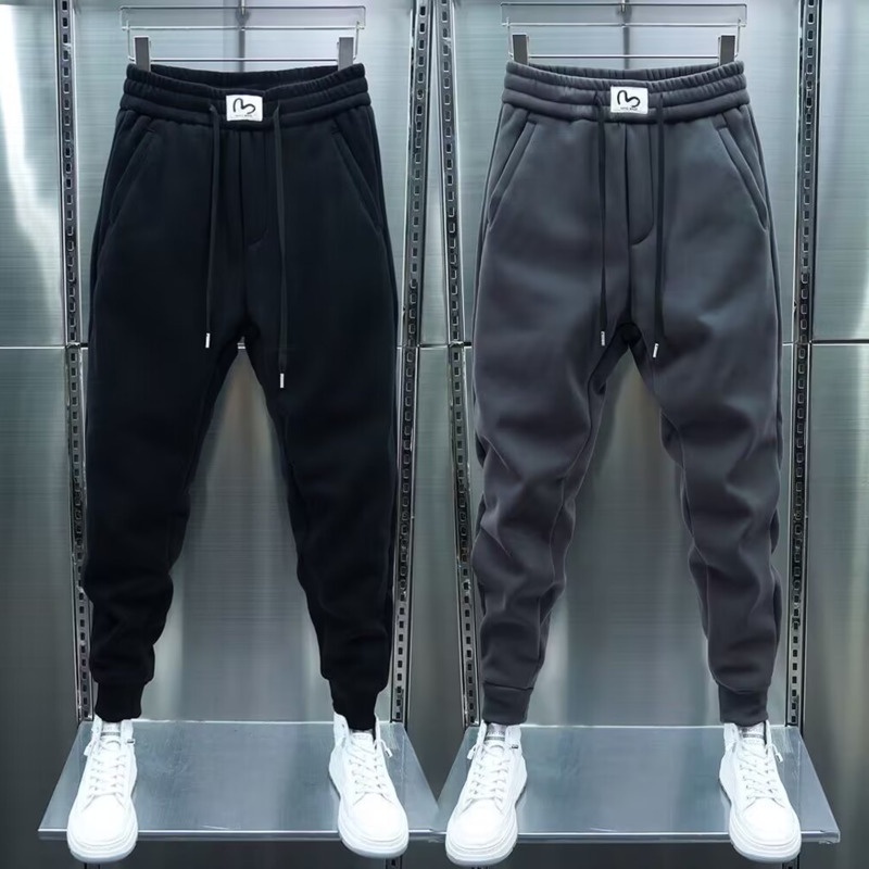 【High Quality】2025 Korean Fashion Thick Cropped Pants Men Seluar Slack ...