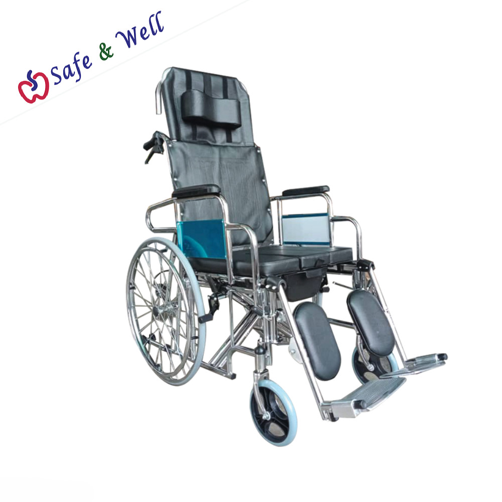 HOPKIN RECLINING COMMODE WHEELCHAIR - 20IN SEAT | Shopee Malaysia