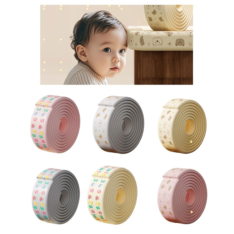 ℜ-ℜ 200cm Soft Wall Corner Protector Baby Safety Protections Strips ...