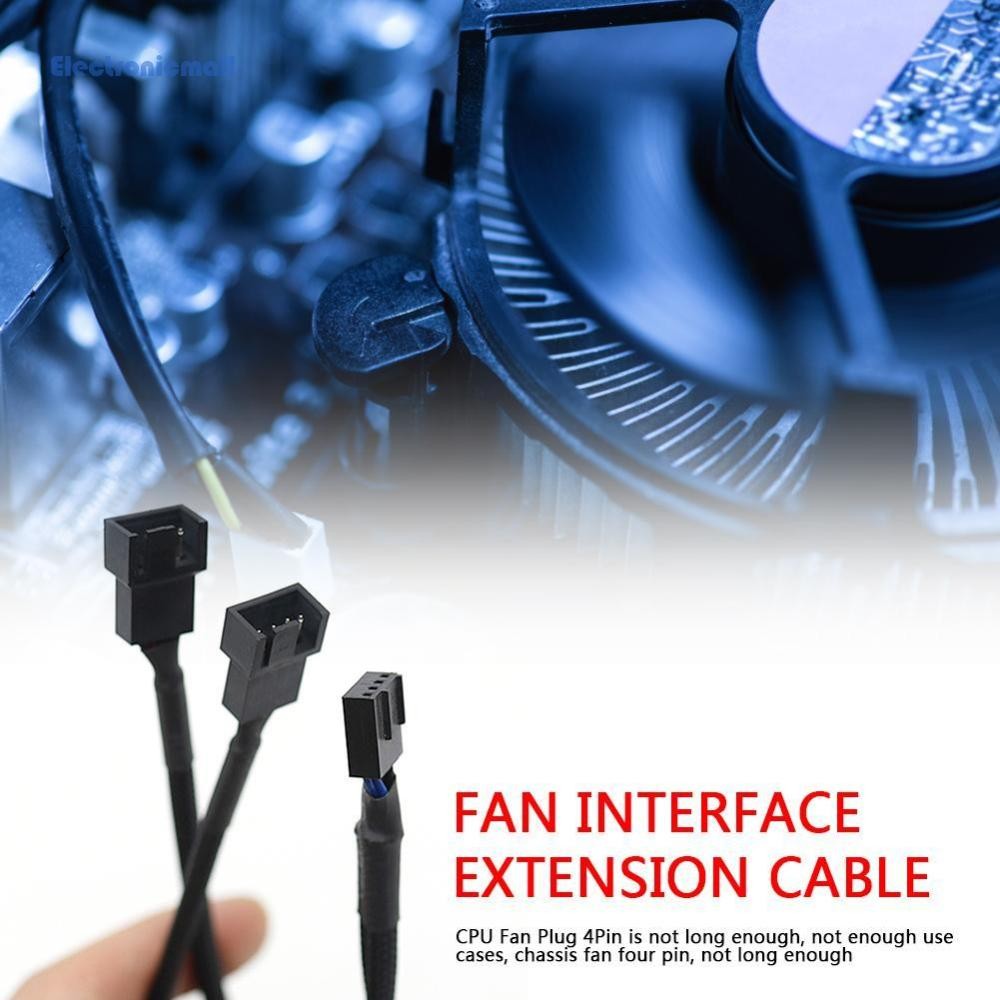 CPU PC Case Fan 4 Pin Extension Y Splitter Cable 4 Pin to 3/4 Pin ...