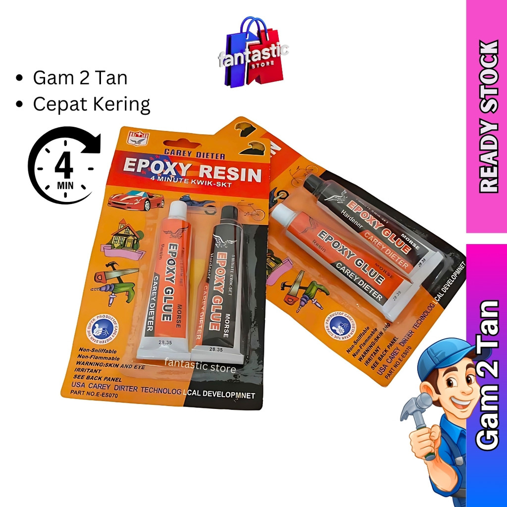 Gam Campur 2 tan Glue Besi Metal Repairing Adhesive glue besi Super ...