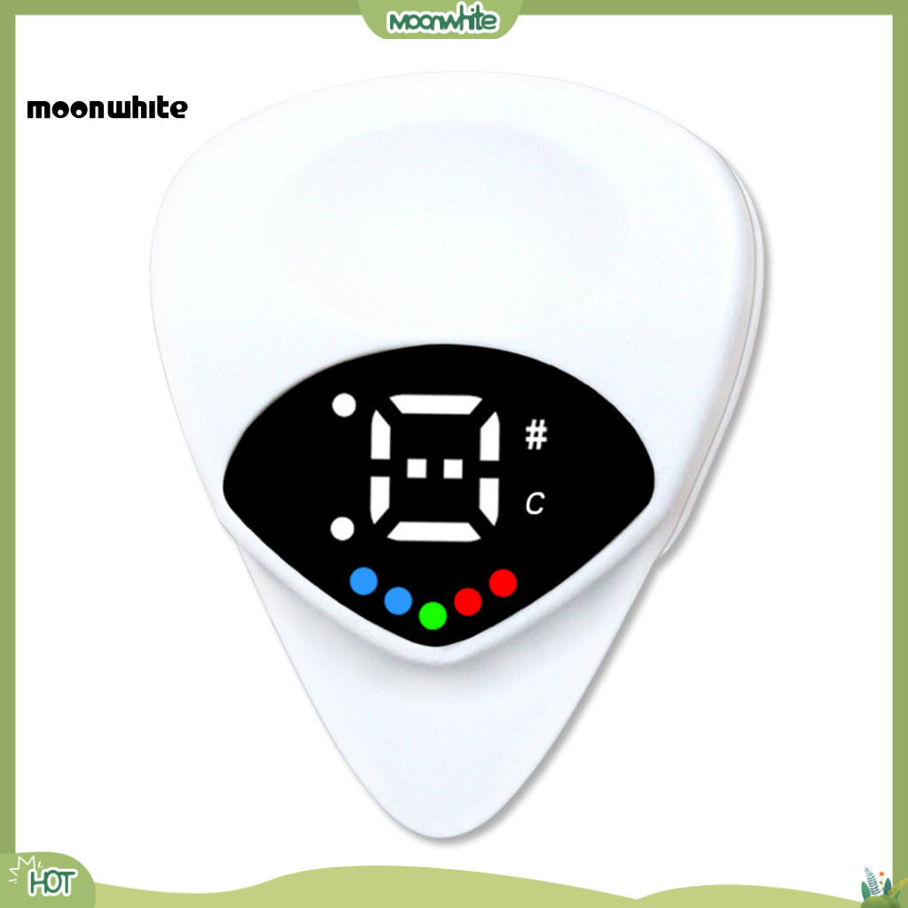 [MOONWHITE] Portable Pick Tuner Guitar Tuner Pick 2-in-1 Guitar Pick ...