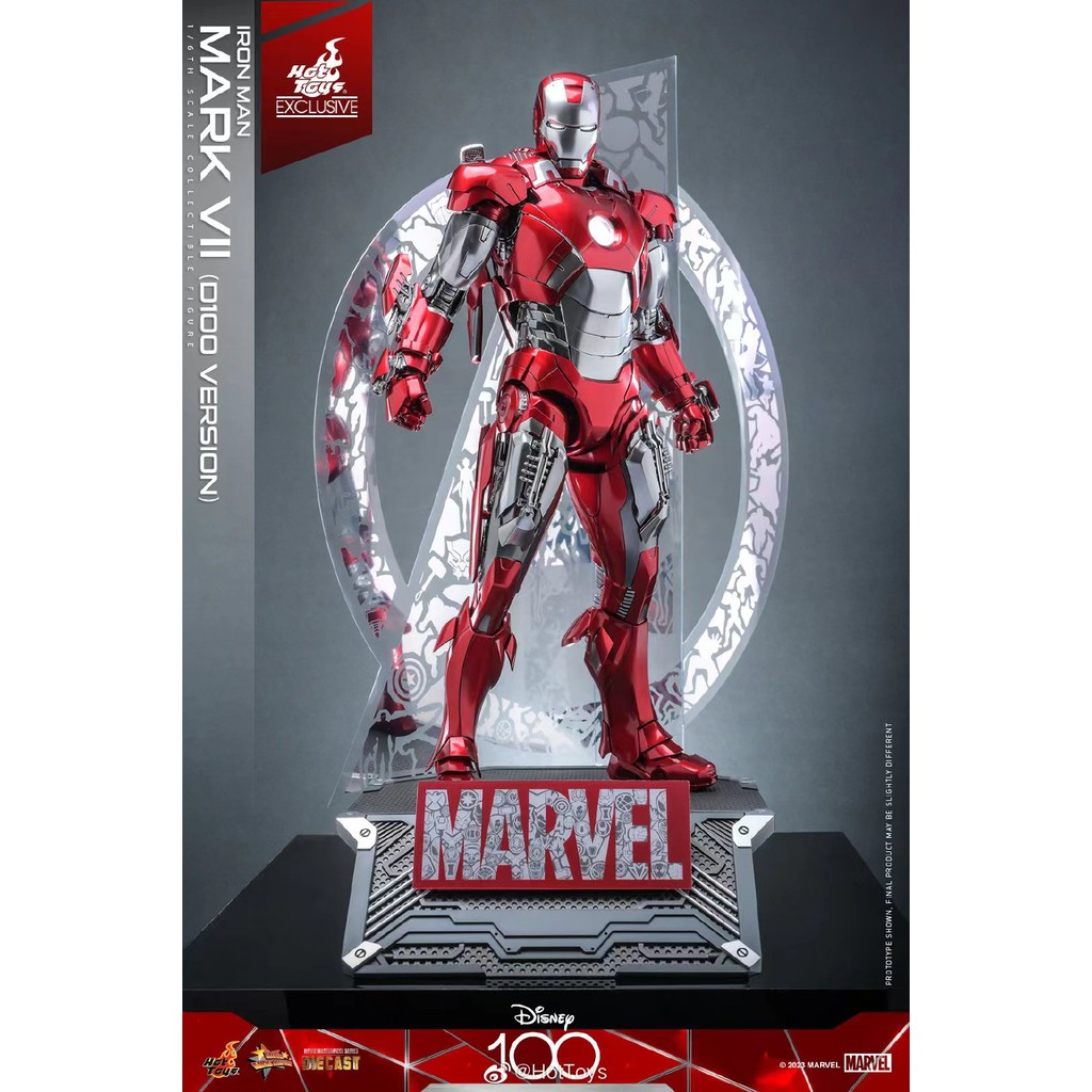 Hottoys HT 1/6 MMS696D100 Alloy Iron Man MK7 Disney Anniversary Edition | Shopee Malaysia