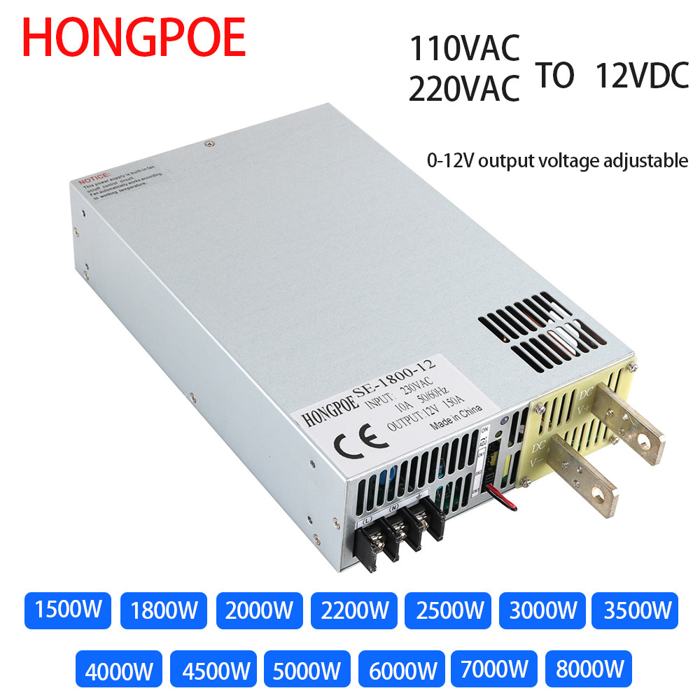 0-12V Adjustable Power 12V Power Supply 110V 220V 380V AC to DC 12V ...
