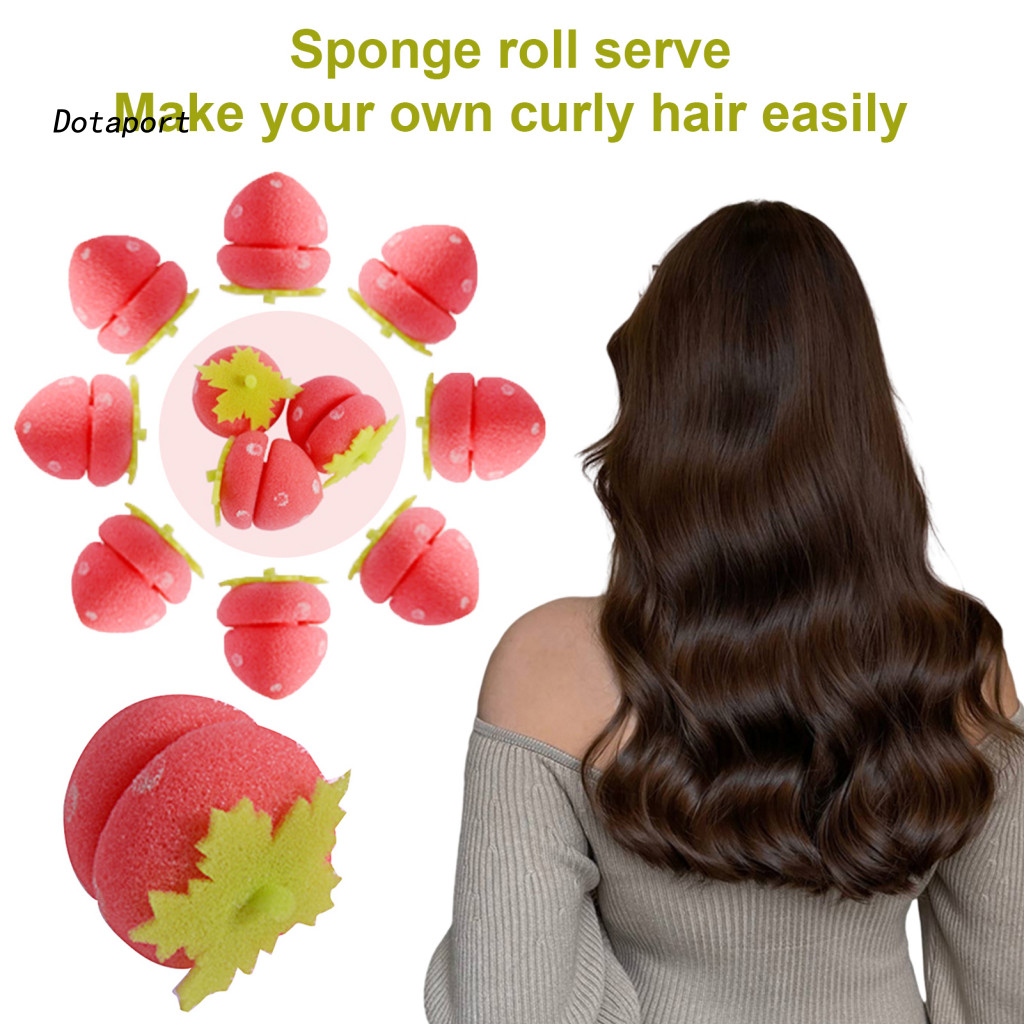 Strawberry Curly Sponge Time-saving Curler Tool 6/12/24pcs Sponge ...