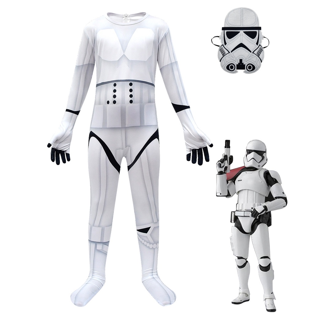 2023 New Style Ready Stock Boys Star Wars White Soldier Romper cospla ...