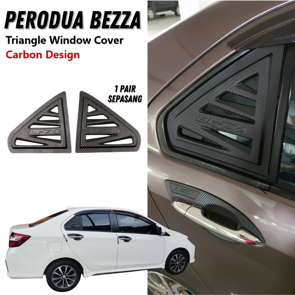 PERODUA BEZZA REAR WINDOW COVER Side Mirror Louvers Protector Pelindung ...