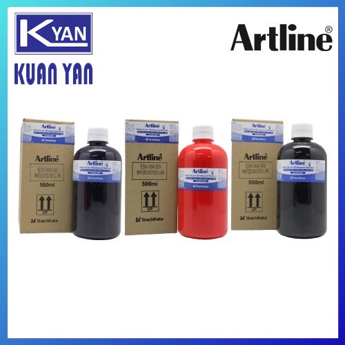 Artline Whiteboard Ink 500ml / Big Bottle / Refill Ink / Black, Blue ...