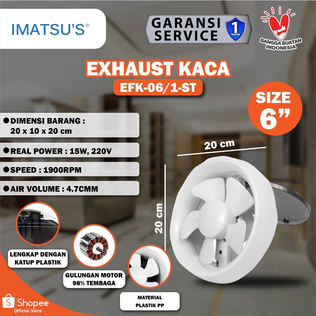 Exhaust fan 6 INCH/EFK-06/1-ST/IMATSU BY CKE/exhaust fan/wall exhaust ...