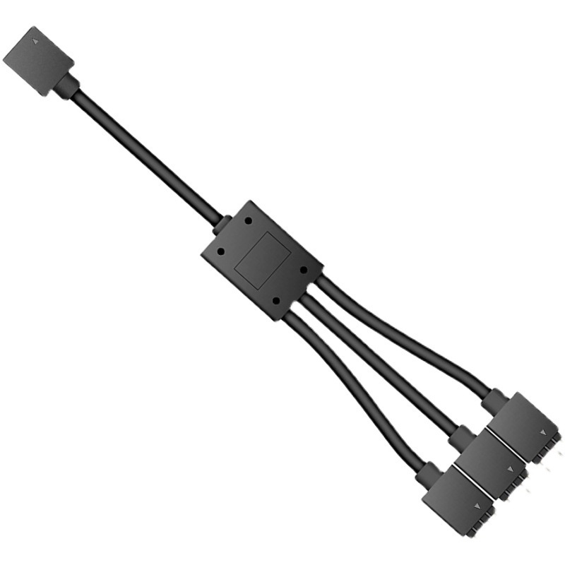 3-pin to 4-Pin ARGB Light Fan Converter, with 3-Channel Splitter 5V/3-Pin ADD-RGB to 12V/4-Pin ...