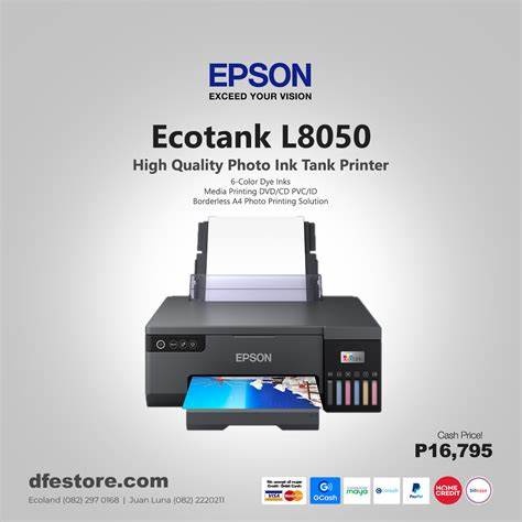 Epson L8050 L805 Printer Wi-Fi Photo 6 Colour Ink Borderless Printing ...