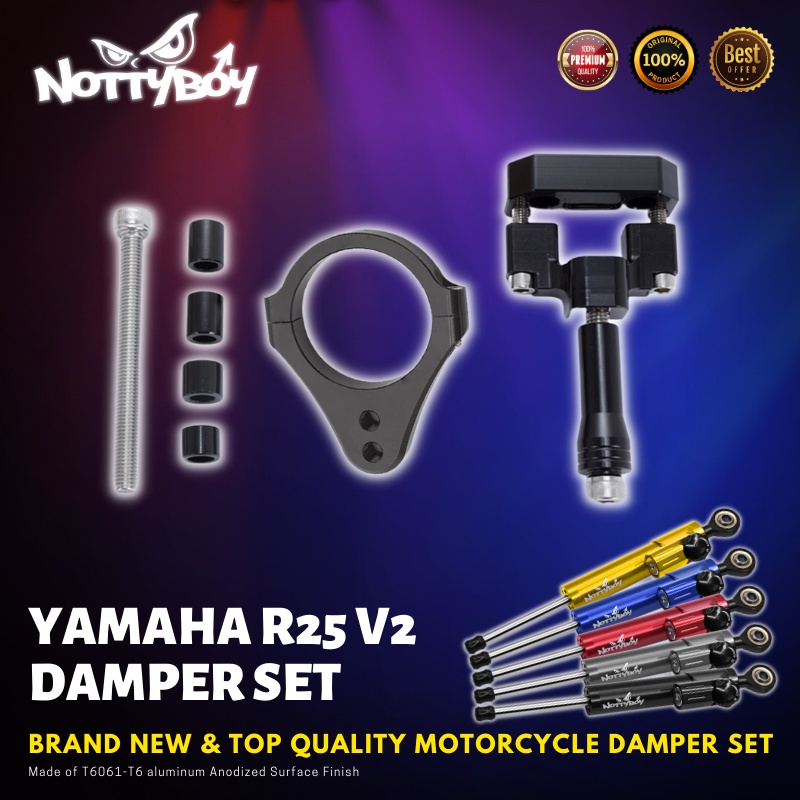 NottyBoy YAMAHA R25 V2 DAMPER SET Motorcycle Steering Damper Set ...