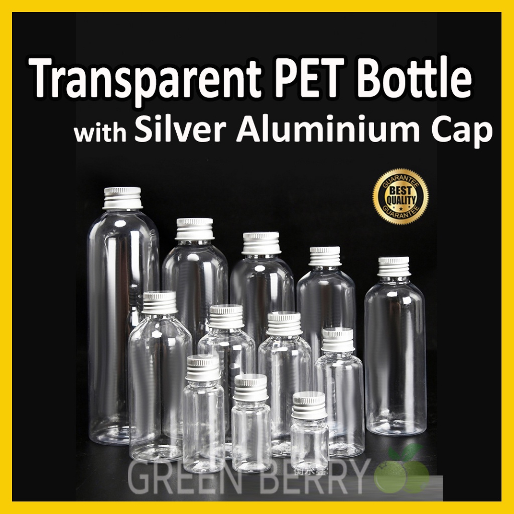 Transparent PET Juice Bottle with Aluminum Cap | Plastik Botol untuk ...