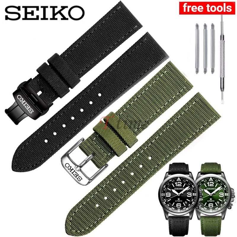 18/19/20/21/22/24mm Nylon Watchband for Seiko No. 5 Snk809/807/Srpc31 ...