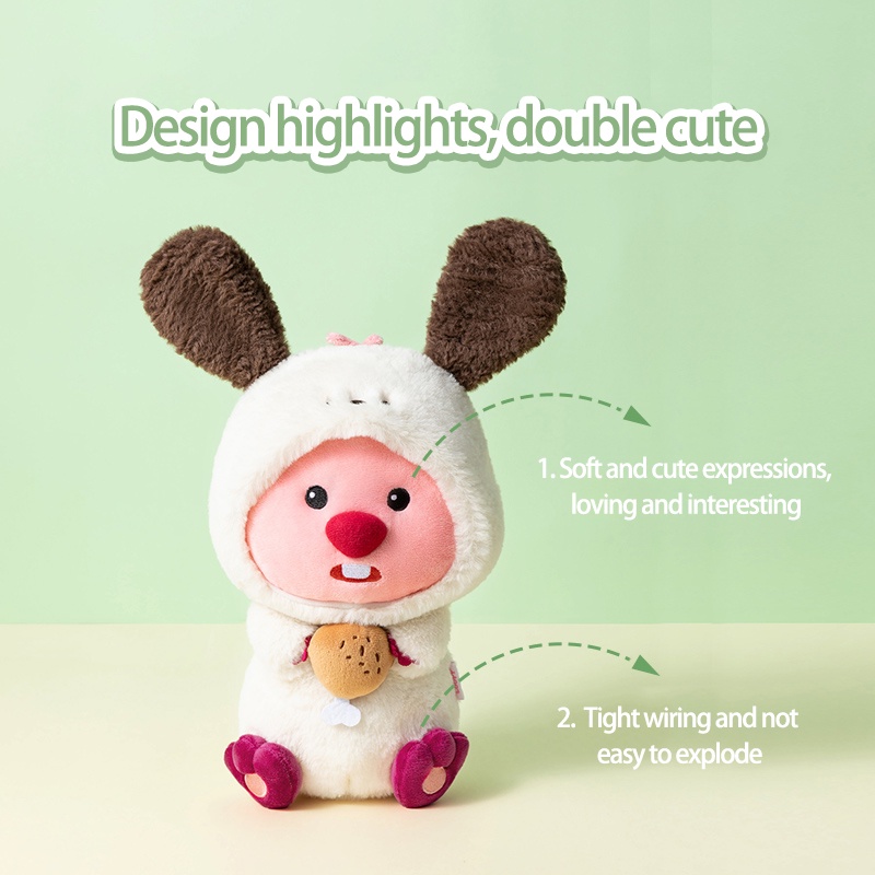 Hychumey MINISO LOOPY Series Doll Beaver Ruby Loopy Plush Toy Loopy ...