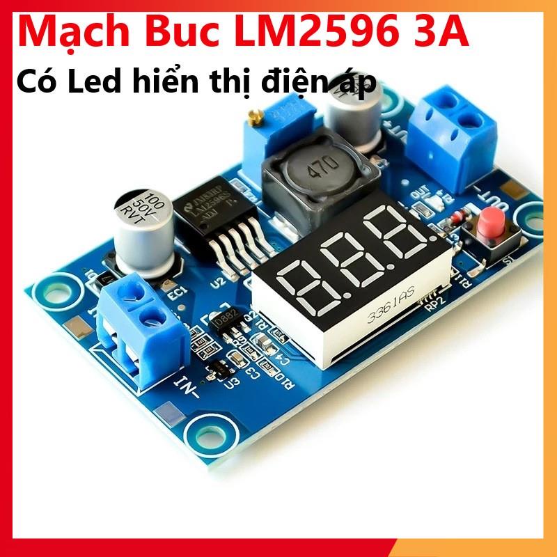 Buck DC-DC LM2596 3A low voltage circuit (Input 4-35VDC Output 1-30VDC) With 7-segment Led ...