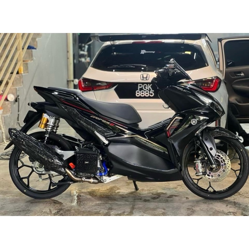 COVERSET AEROX V2 BLACK CYBERCITY 2023 COVERSET ORIGINAL INDONESIA ...