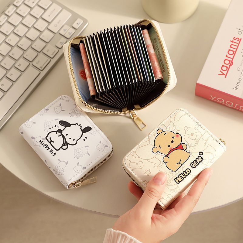 Cartoon Printed Card Holder Girls' Personality Multiple Card Slots ...