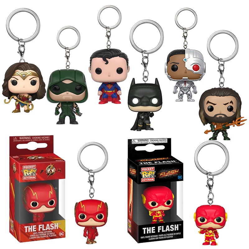 Funko Pocket Pop Keychain The Flash Aquaman Batman Superman Wonder ...