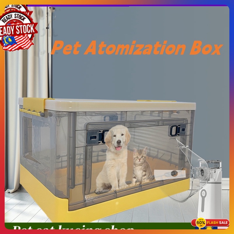 Pet Cat Atomization Box Oxygen Cage Foldable Veterinary Nebulization ...