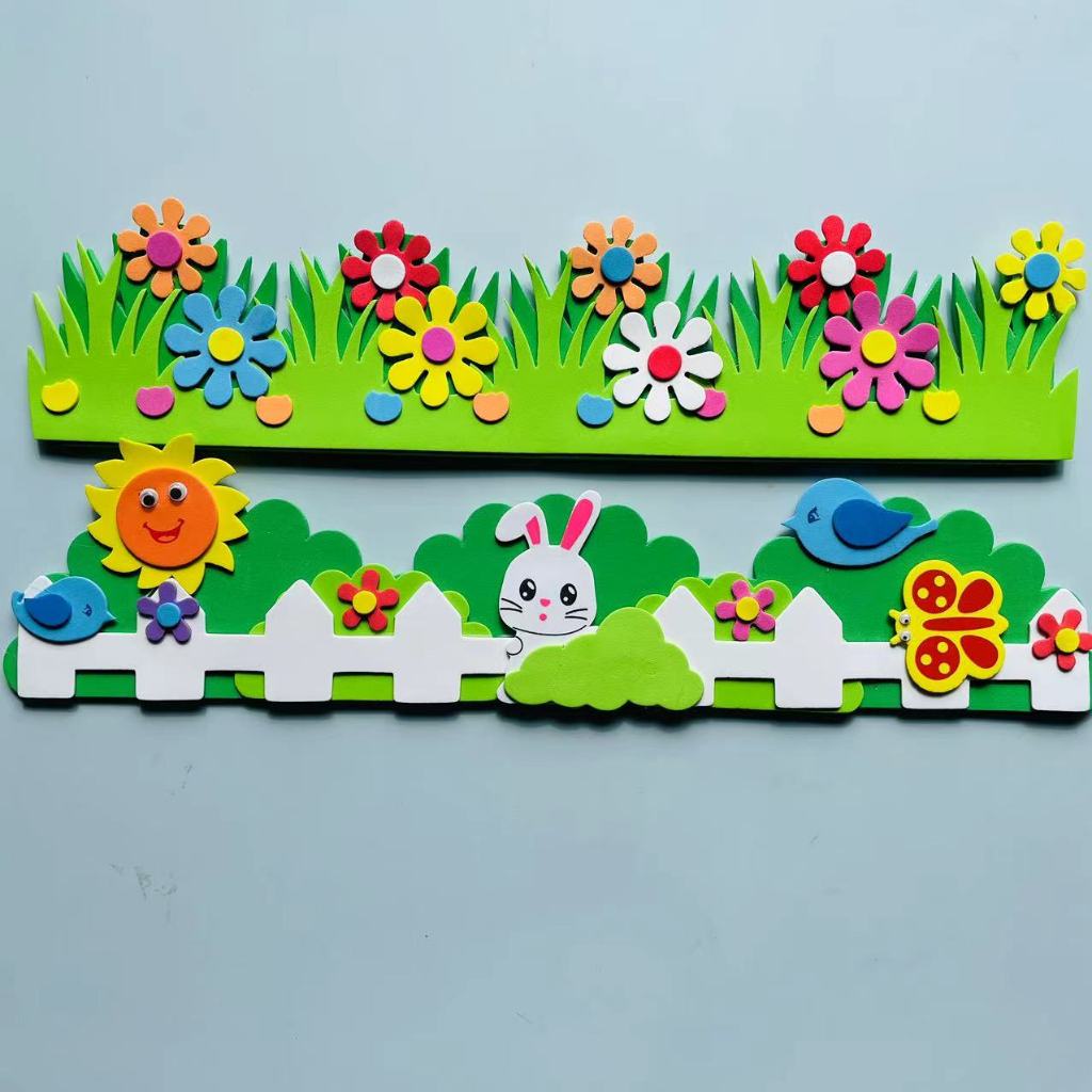 EVA Foam fence Craft 3D Wall Decoration classroom blackboard notice ...