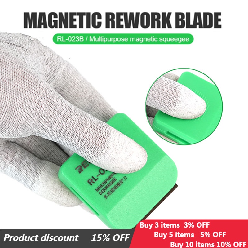 RELIFE RL-023B Magnetic Rework Blade Multipurpose Magnetic Squeegee for ...