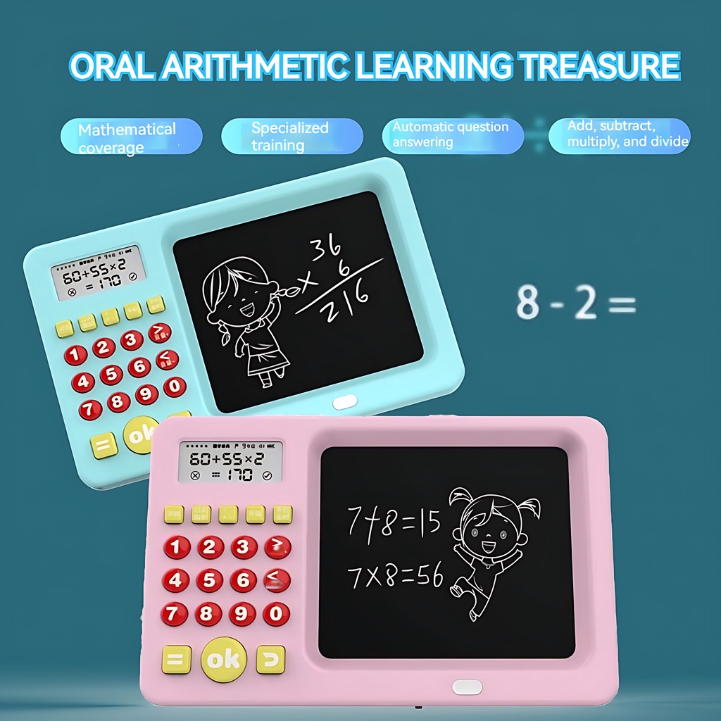 5- 8 years old kids math game LCD writing pad for kids education math ...