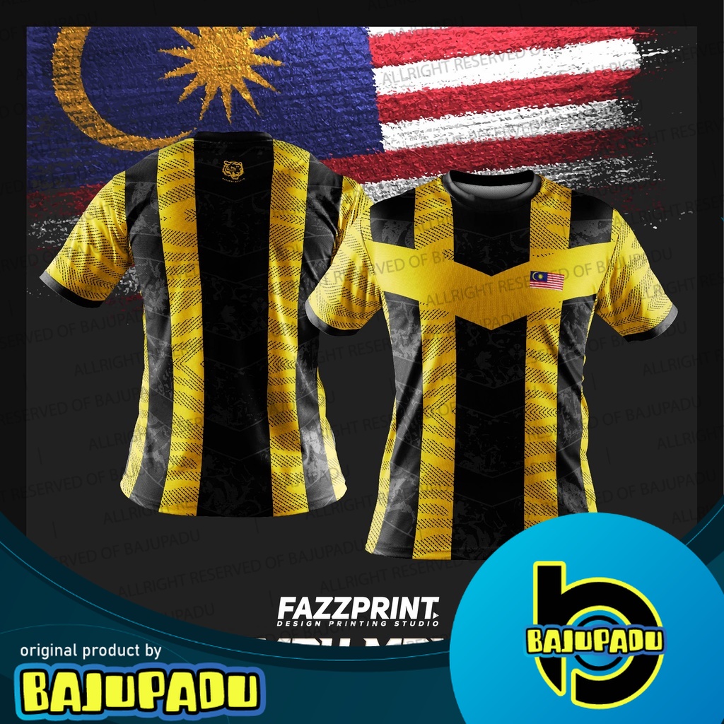 PADU FAZZ HM02 - BAJU HARIMAU BLACK YELLOW LINEUP MERDEKA | Shopee Malaysia