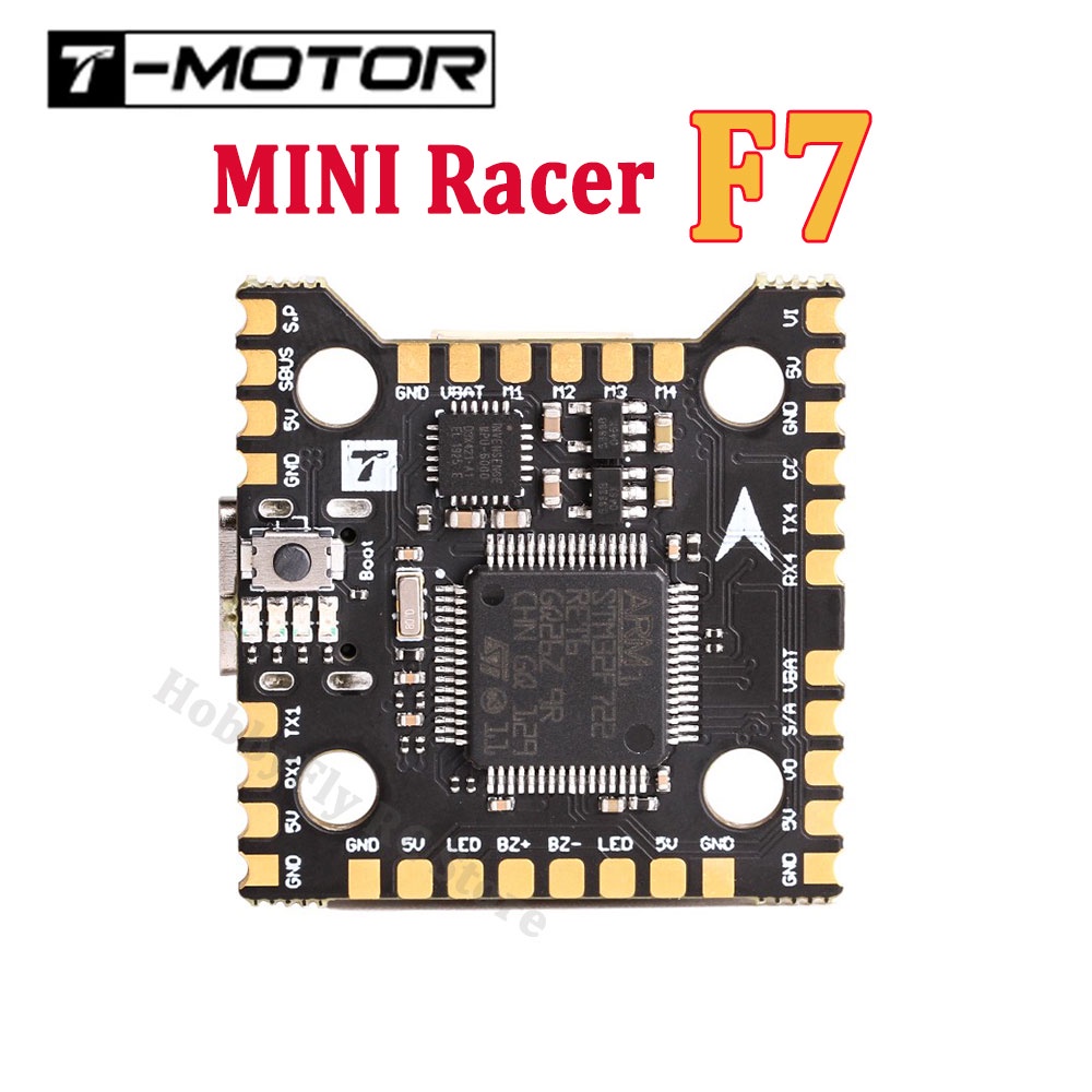 T-MOTOR MINI Racer F7 Flight Controller 3~6S Lipo W/AT7456E OSD 4 x ...