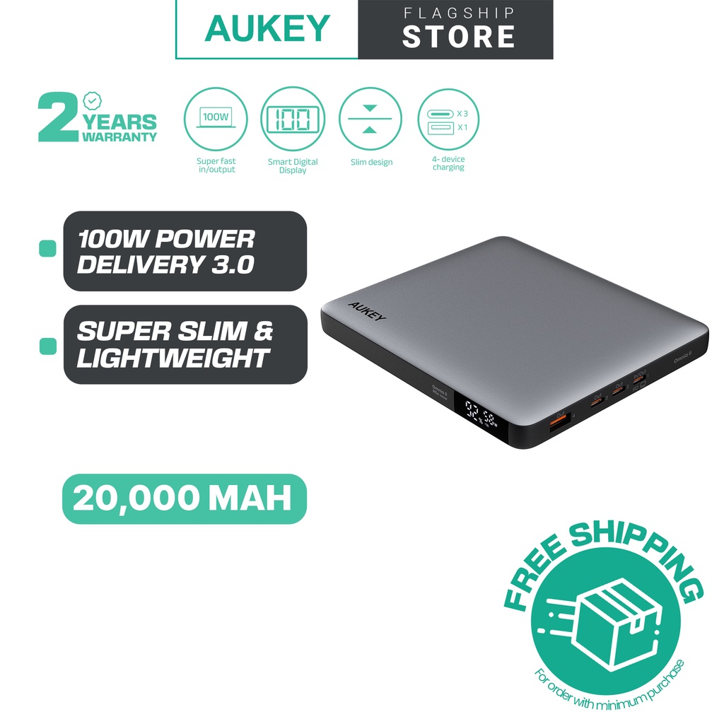 Aukey PB-Y44 SprintX Power Bank With PD 3.0 QC3.0 For Mobile Devices ...