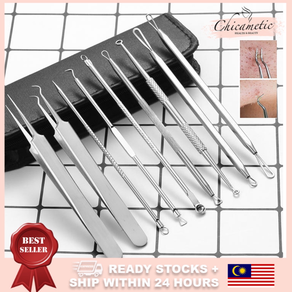 Pimple Tool Kit Set Acne Blackhead Removal Pimple Popper Acne Needle ...