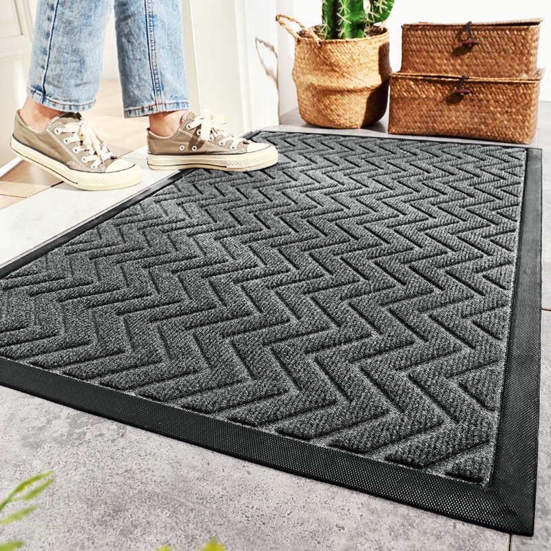 Door Mat Entrance Welcome Mat Durable Natural Rubber Anti Slip Floor ...