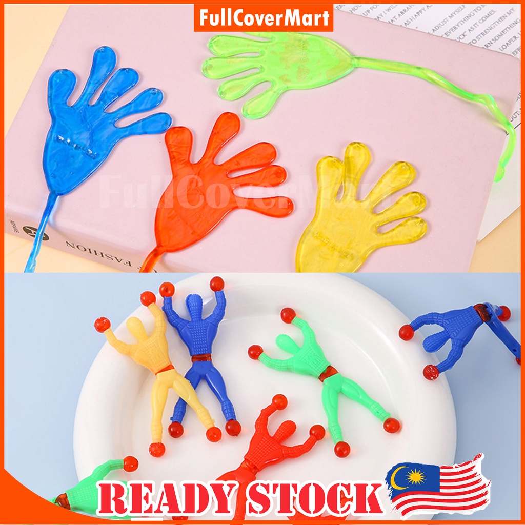 (TOY58)Sticky Stretchy Elastic Climbing Spider Stretchy Toy Wall for ...