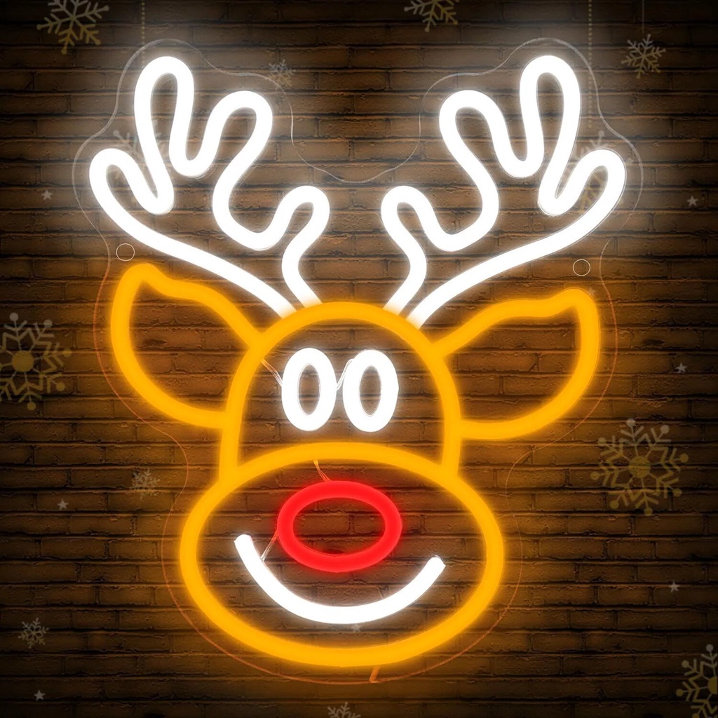 Dimmable Christmas neon lights Deer Led neon lights, Home wall ...