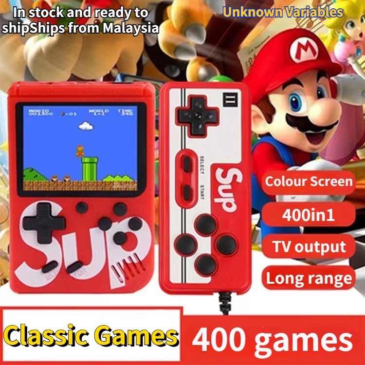 Sup Game Console Double Handheld Retro Game Console Built-in 400 Games ...