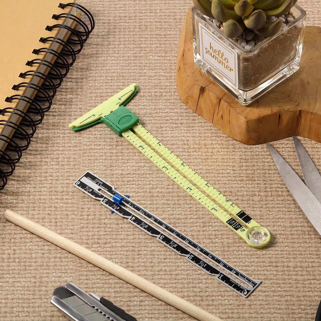 1PC Sliding Ruler Sewing Tool Set with A Five in One T-shaped Black ...