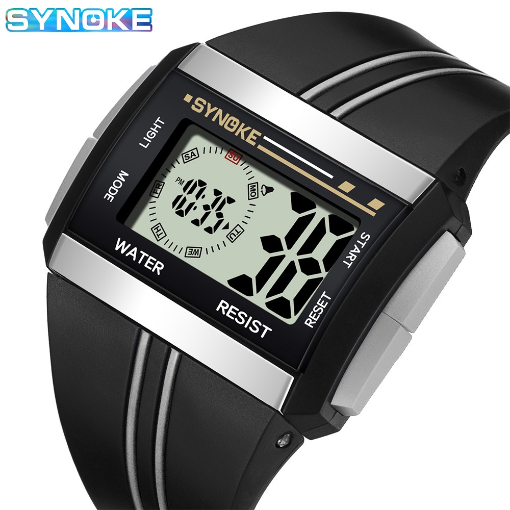 Synoke Moment Retro Classic Electronic Watch Luminous Waterproof Sports ...