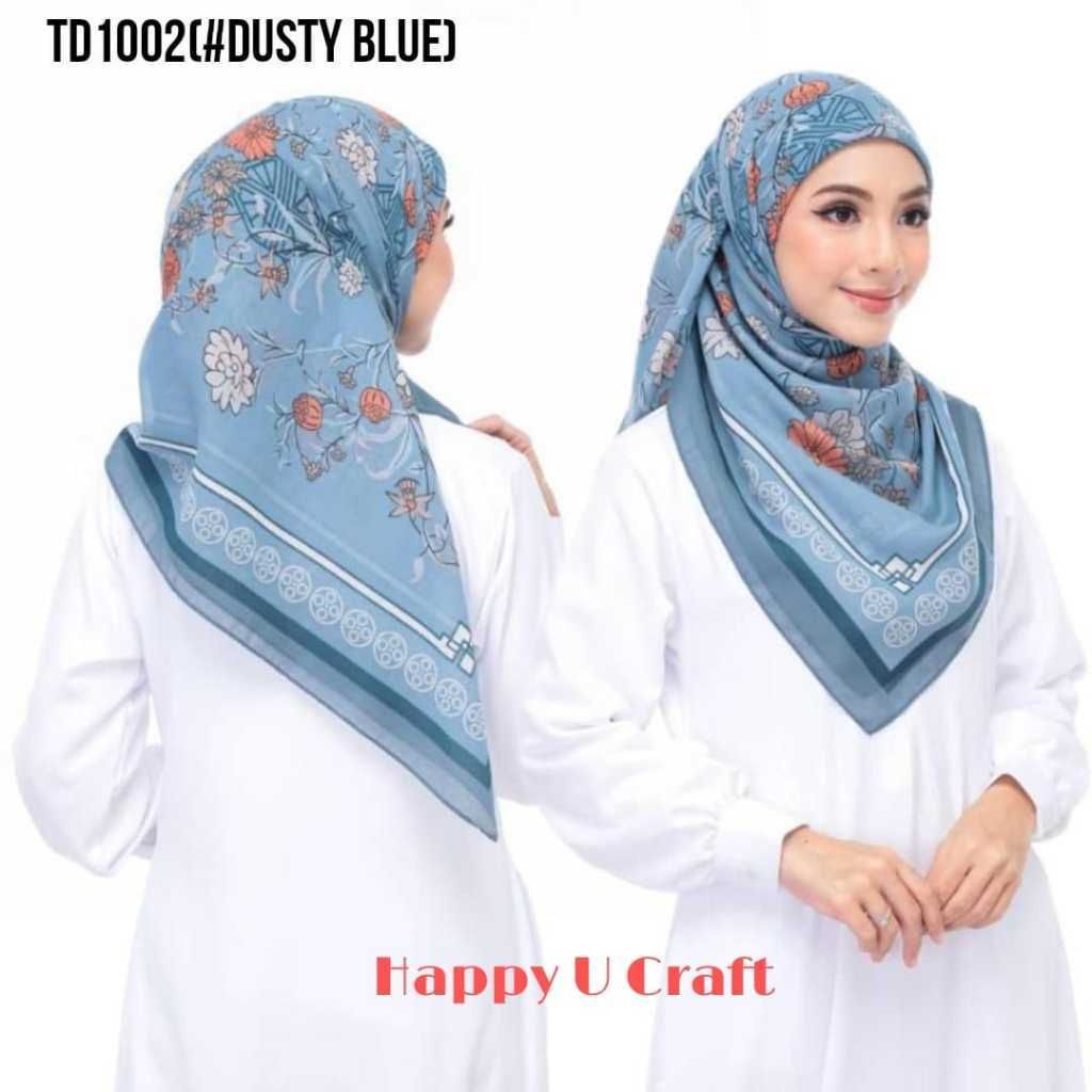 TUDUNG BAWAL COTTON DESIGN FLORAL EXCLUSIVE (TD1002)/BIDANG 45 | Shopee ...