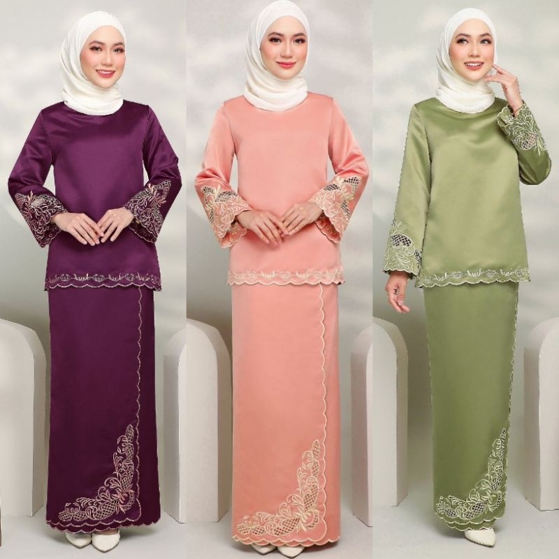 [1237] Baju Raya 2024 Qaseh Kurung kedah sulam! Size S-XL! | Shopee Malaysia