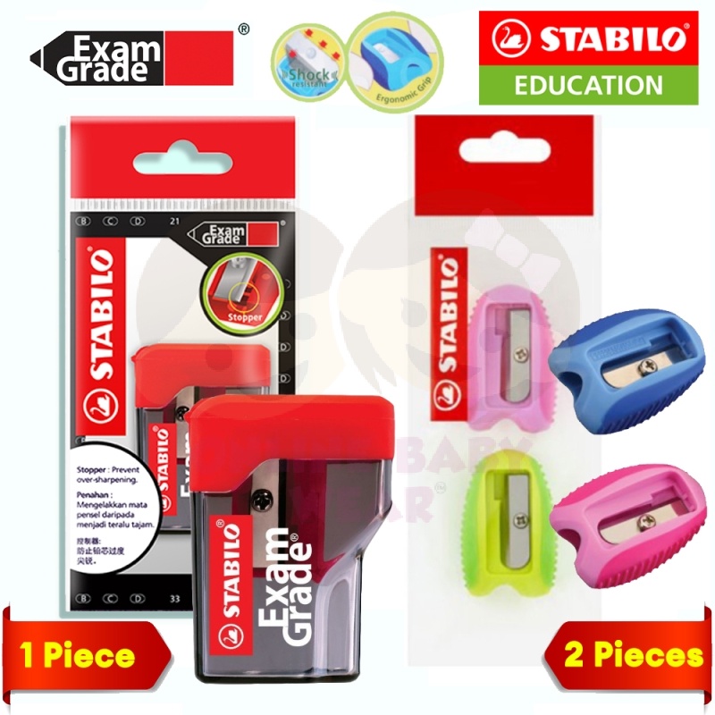 STABILO Exam Grade Sharpener X Shock Pencil Sharpener Ergonomic Grip ...
