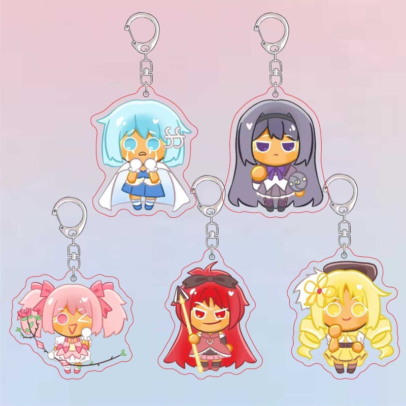 Cookie Run Kingdom KeyChain Women Puella Magi Madoka Magica Key Chain ...