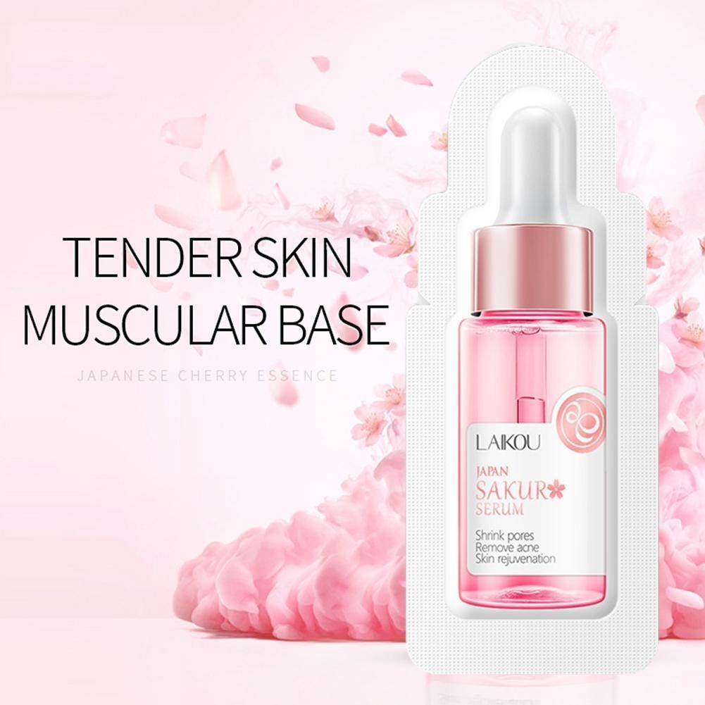 LAIKOU 1ml Sakura Whitening Facial Serum Sachet Smooth Wrinkle For ...