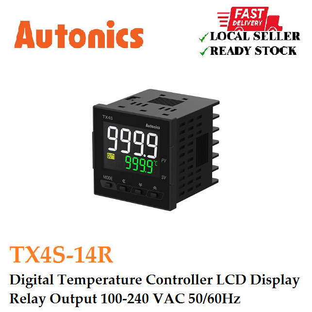 AUTONICS TX4S-14R Digital Temperature Controller LCD Display Relay ...